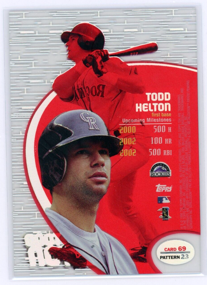 1998 Topps Tek - Todd Helton - Card #69 - Pattern #23 - Colorado ...