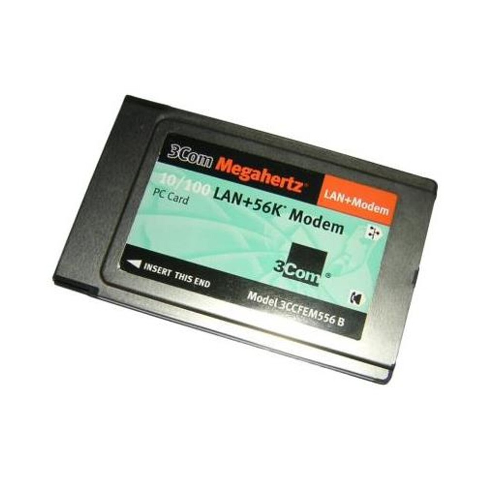 3Com Megahertz PCMCIA Ethernet LAN PC Card with XJACK 3CXEM5556B w ...