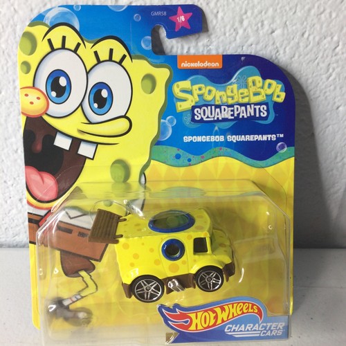 SpongeBob SquarePants Hot Wheels Character Cars Yellow 2020 Nickelodeon ...