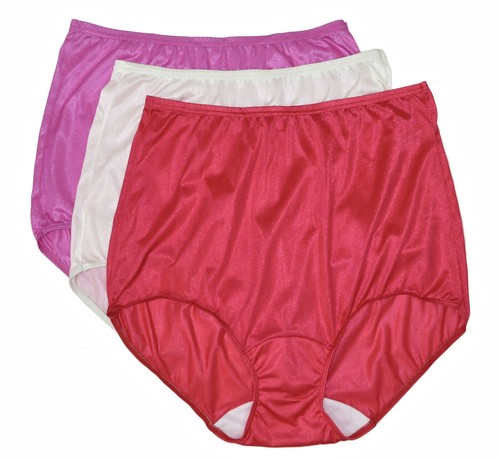 Shadowline Women's Nylon Full Brief Panty 3-Pack Assorted 17032 | eBay