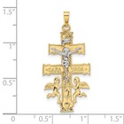 14k Two-tone Cara Vaca Crucifix Pendant | eBay