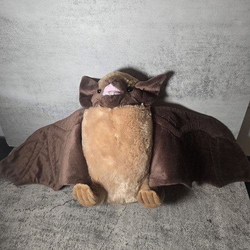Wild Republic Bat Plush Stuffed Animal 18" Wing Span Brown Toy Wild ...