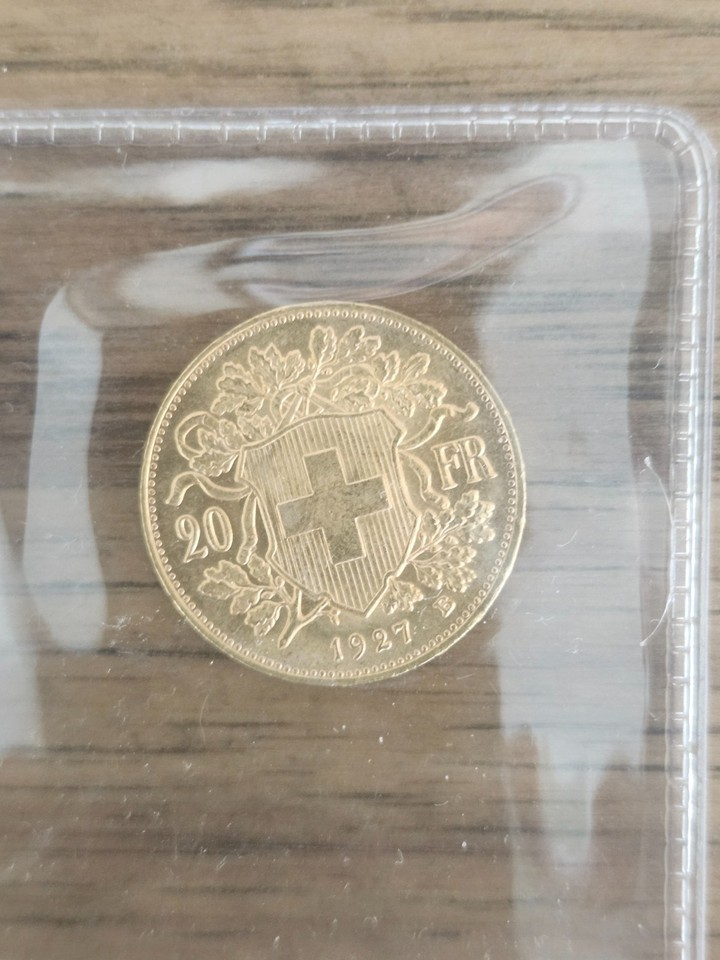 Helvetia Swiss Gold Coin - 20 Francs Helvetia Coin (1927 B) | eBay