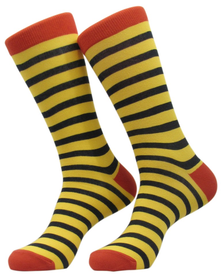 Striped Dress Socks Colorful Socks for Men Patterned Happy Fun Mens ...