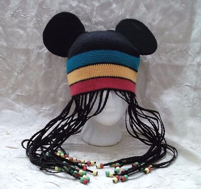 Walt Disney World Jamaica Style Knit Hat Adult Cap Dreadlocks and ...