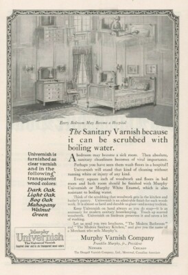 Murphy Univarnish 1919 Sanitary Varnish Newark Chicago Vintage Print Ad ...