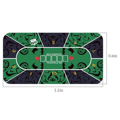 Poker Table Layout Portable Tabletop Mat Anti- Home Casino Felt Layout ...