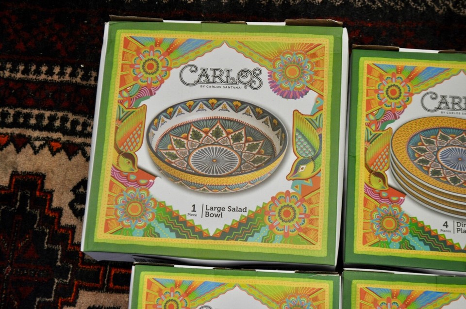 Carlos by Carlos Santana 8 Dinner Plates, 4 salad plates, 8 Soup Bowls ...