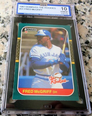 FRED MCGRIFF 1987 Donruss Rookies Rookie Card RC GEM MINT 10 RARE HOF ...