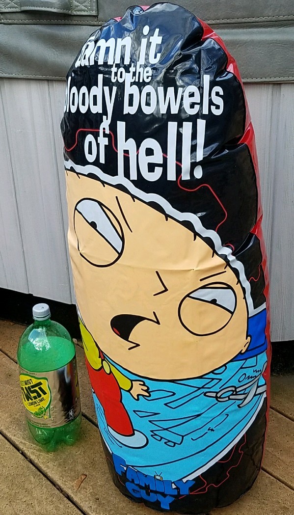 FAMILY GUY BLOW UP STEWIE INFLATABLE PUNCHING BOP BAG MIP 36" KIDZ ...