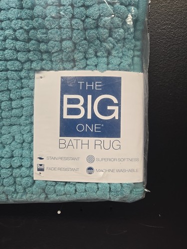 KOHL'S THE BIG One LIGHT TEAL BUBBLE BATH RUGS Mat 17" X 24" Super Soft ...