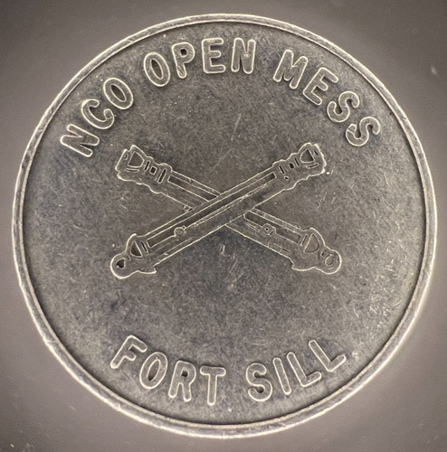 NCO Open Mess Fort Sill, Oklahoma OK 10¢ Military Trade Token 28mm | eBay
