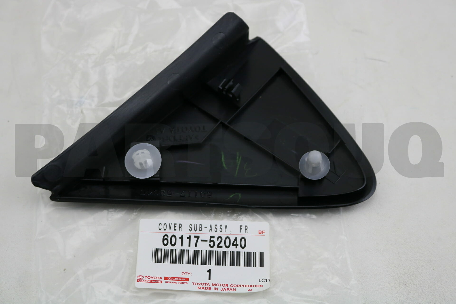 6011752040 Genuine Toyota COVER SUB-ASSY, FRONT PILLAR, UPR RH 60117 ...