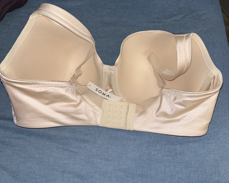 SOMA Stunning Support Smooth Balconette Bra 40G Beige Wide Comfort ...