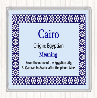 Cairo Name Meaning Drinks Mat Coaster Blue | eBay UK