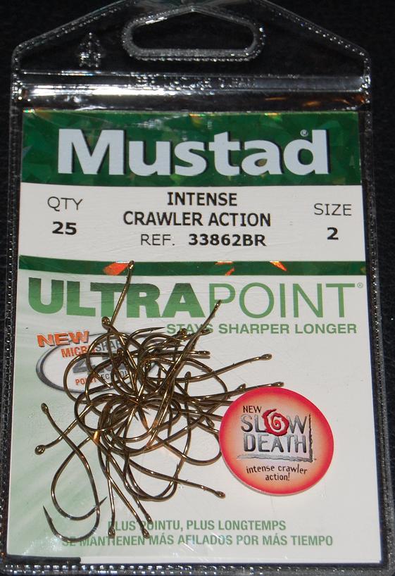 25 Mustad 33862BR Bronze Slow Death Hooks Size 2 Ultra Point Intense ...