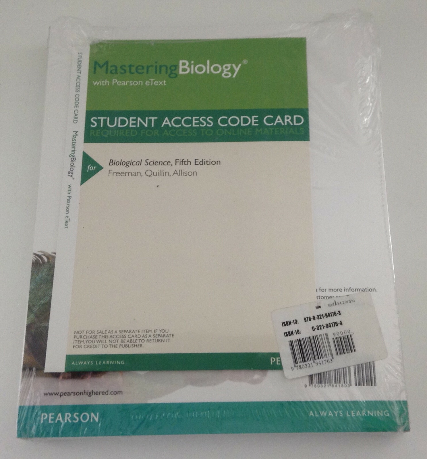 Biological Science, Volume 1, and MasteringBiology with Pearson EText ...