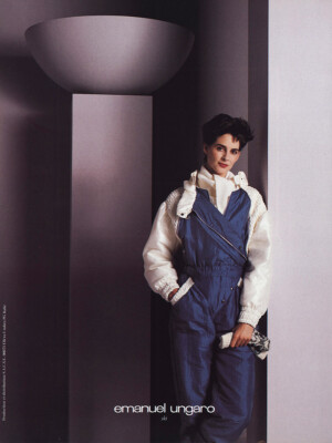 1984 Emanuel Ungaro: Blue Ski Suit French Vintage Print Ad | eBay