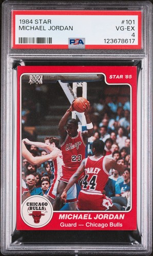 1984-85 Star Company #101 Michael Jordan PSA 4 VG-EX- Iconic Rookie ...