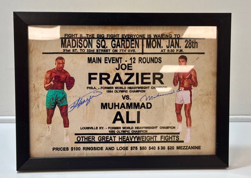 Muhammad Ali v Joe Frazier Framed Photo of Boxing Poster Autographed Memorabilia | eBay