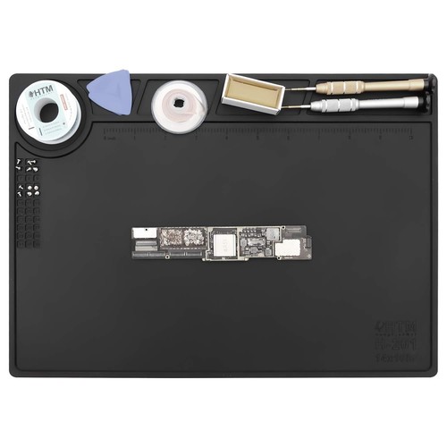 HTM-201 Black Silicone Repair Mat Heat Resistant Electronic Repair Mat ...