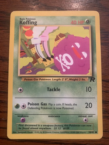 Pokémon TCG Koffing Team Rocket 58 Regular Unlimited Common | eBay