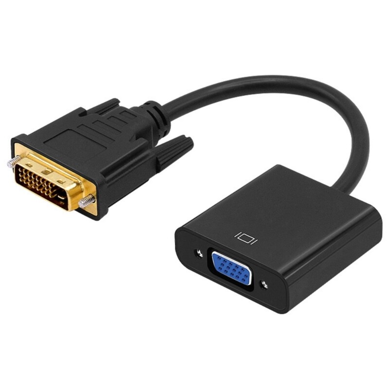 DVI 24+1 Pin to VGA Adapter Cable 125mm Long DVI-D to VGA Converter ...