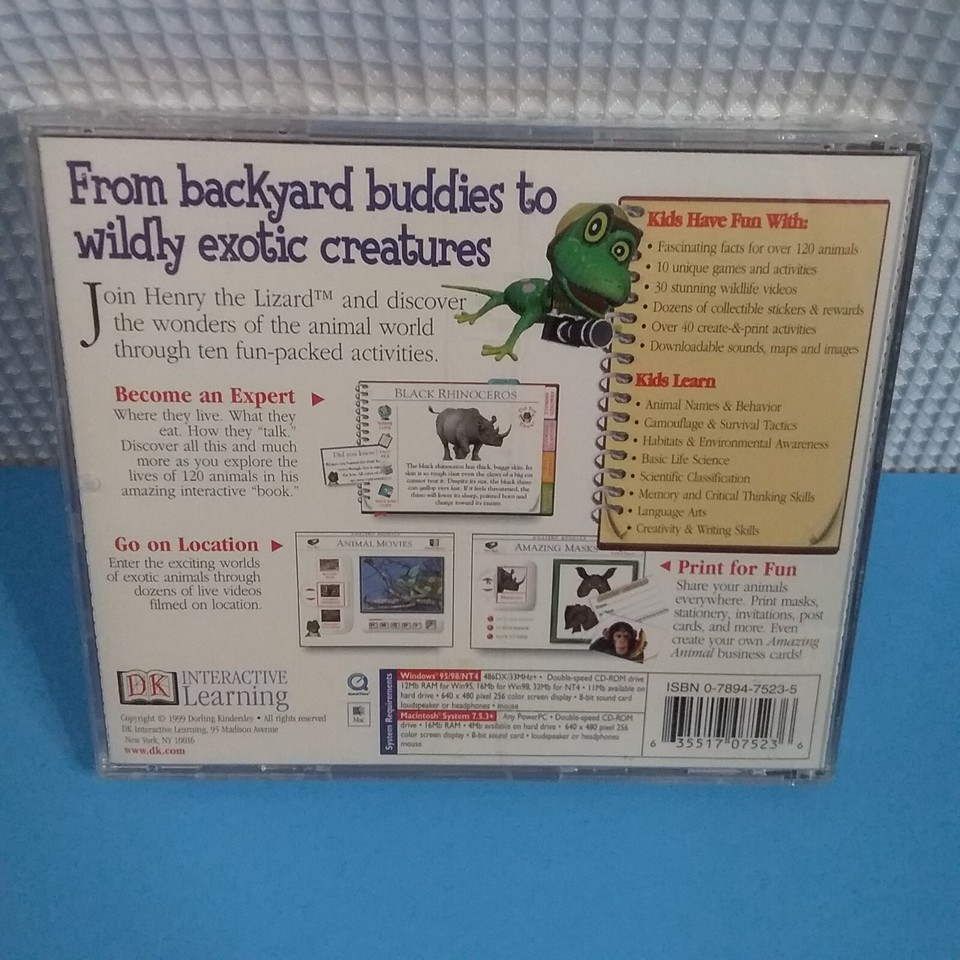 Amazing Animals PC CD Rom DK Interactive Learning Ages 5-9 New | eBay