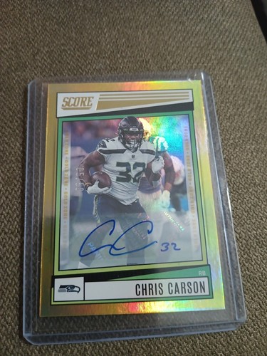 2022 Score Gold Zone 5/50 Chris Carson Autograph | eBay