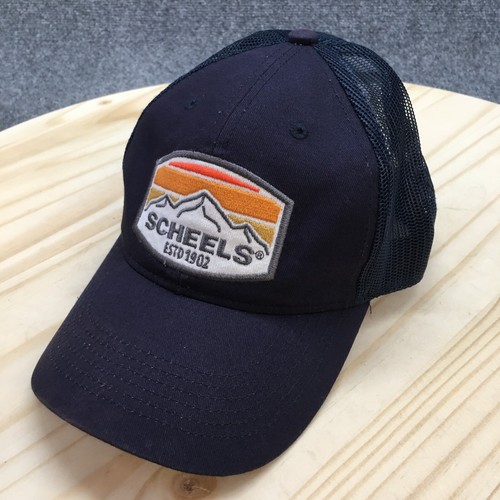 Scheels ESTD 1902 Trucker Hat Mens Blue OS Mesh Back Adjustable Curved ...