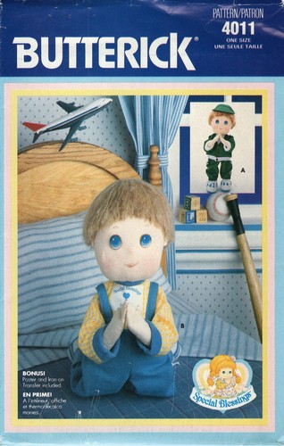 Butterick 4011 SPECIAL BLESSINGS Matthew 18" Doll w Clothes UNCUT ...