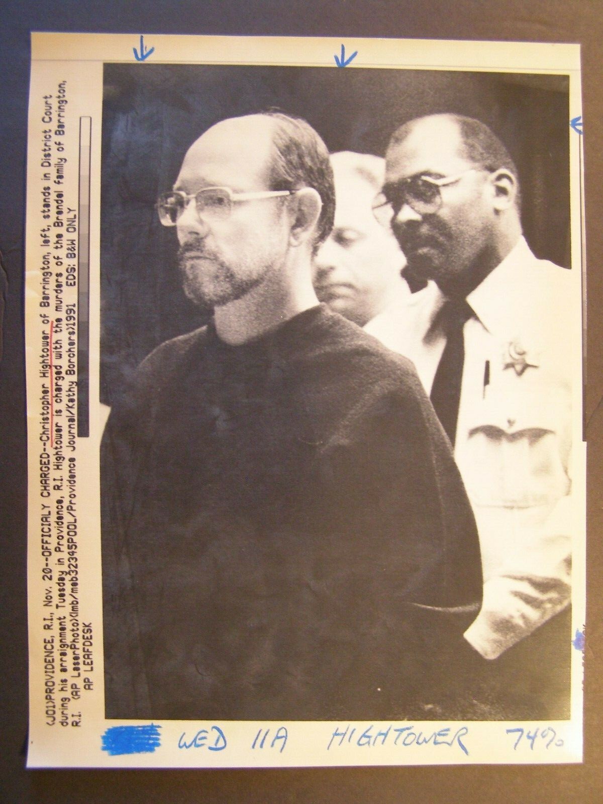 AP Wire Press Photo 1991 Christopher Hightower charged murders of ...