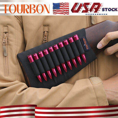 Butt Stock Rifle Ammo Belt Shell Holder Cartridge 10 Ammo 410GA Carrier ...