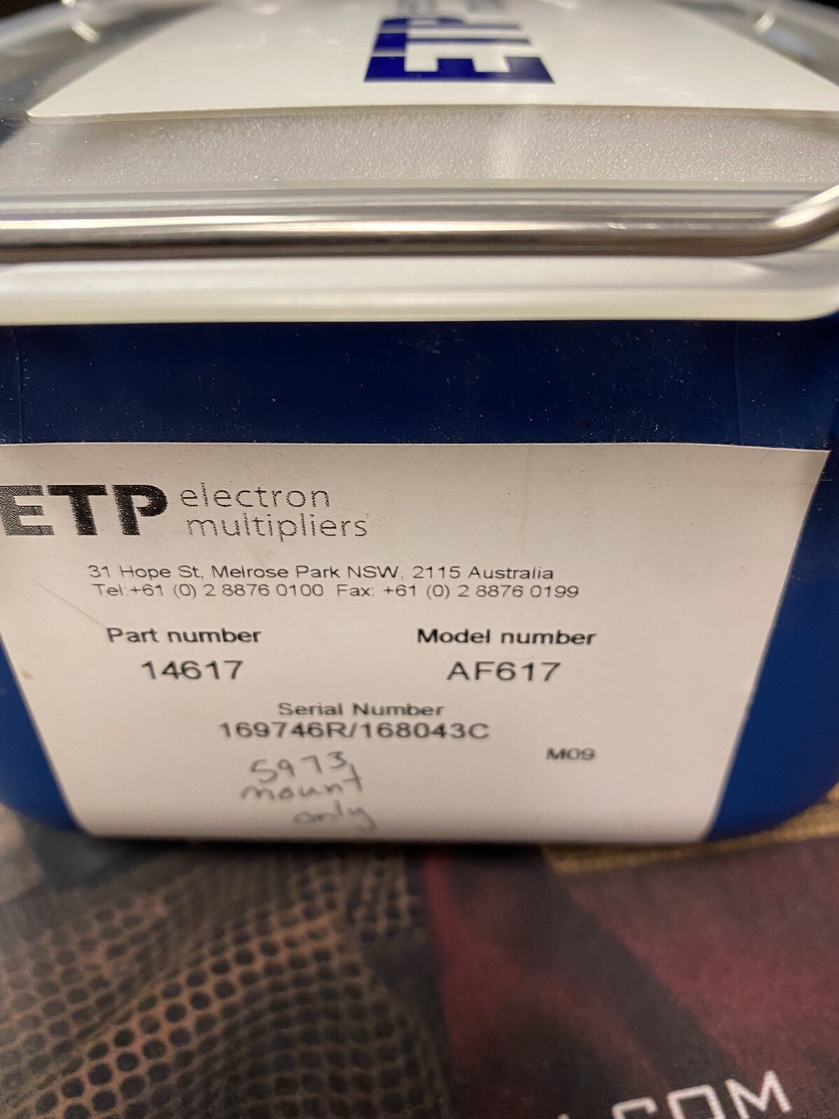 ETP Electron Multiplier Mount For Agilent 5973 14617 Mount only | eBay