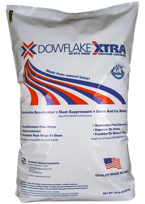 DOWFLAKE Xtra Calcium Chloride Flakes Concrete Accelerator 50lbs (CCF50 ...
