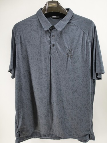 UNRL Men's XL Stretch Black Floral Rose All Over Print Short Sleeve ...