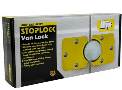 Stoplock Security Van Door Lock Yellow Anti-Theft Rear Side Hasp Pad ...