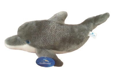 Sea World Dolphin Plush Stuffed Animal White Gray Toy SeaWorld | eBay