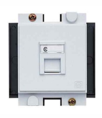 VAT INC - MK 1978 WHI Socket 1G RJ45 Trunking Computer/Data Socket (28 ...