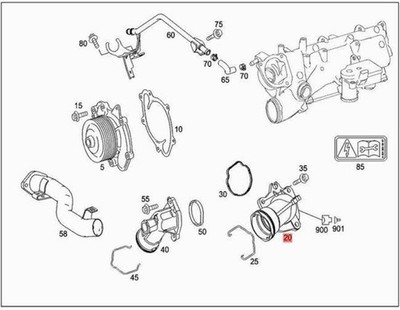 Genuine MERCEDES Coolant thermostat 6422002115 | eBay