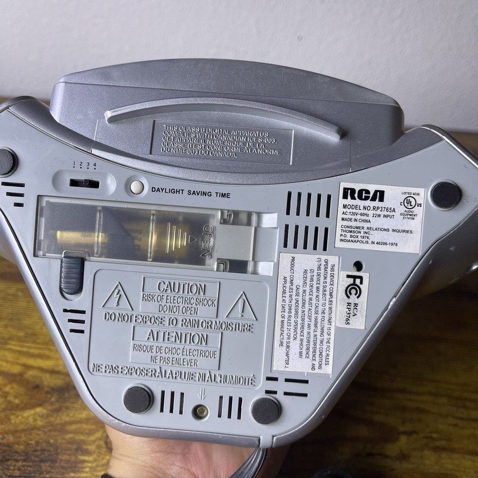 RCA RP3765A CD Player Dual Alarm Digital Clock Radio Tested | eBay