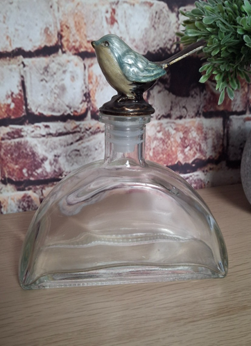 BIRD Shaped bottle Vintage style - glass quirky gifts Unique HOME decor ...
