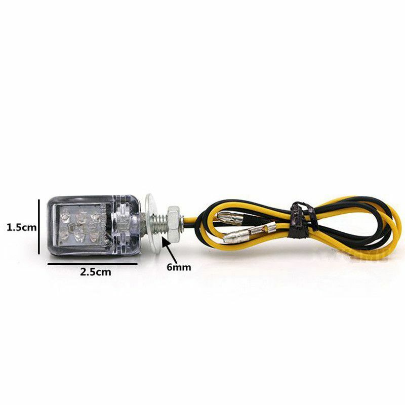 4x 6LED Black Micro Mini Tiny Small Indicators Turn Signals Motorcycle ...