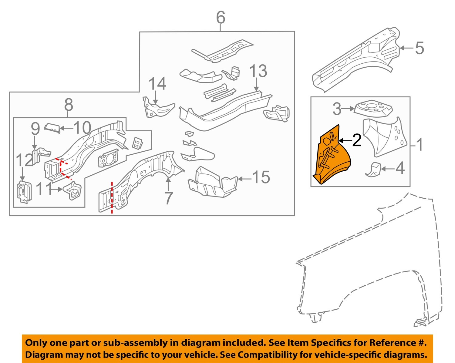 GM OEM-Fender Trim-Front Left 25792234 | eBay