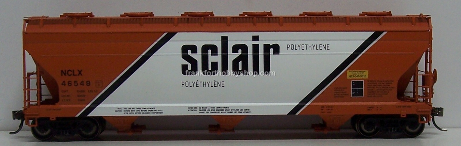 Intermountain #47020-22 HO ACF4650 CU. FT.3BAY Hopper SCLAIR Car #46548 ...