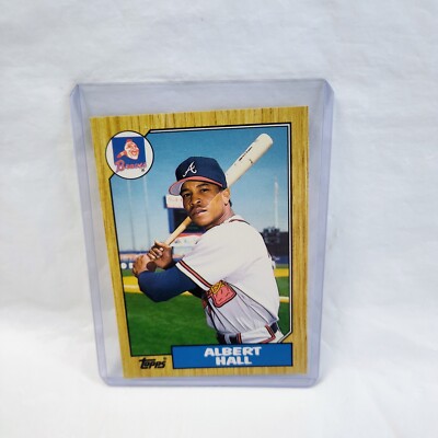 1987 Topps MLB Atlanta Braves Albert Hall #41T Baseball Card | eBay