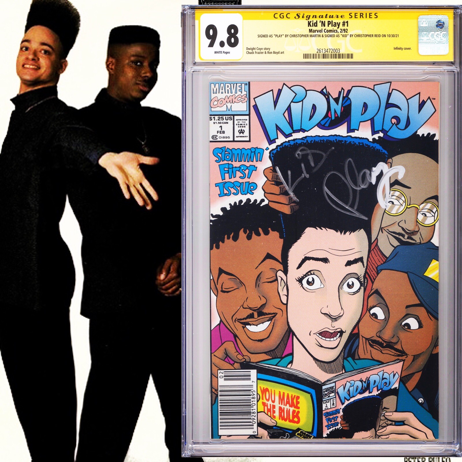 CGC 9.8 SS Kid 'N Play #1 Newsstand Edition signed by Kid & Play (Reid ...