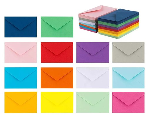 Mini Envelopes 140 Assorted Colors, Gift Card, Business Card Envelopes ...