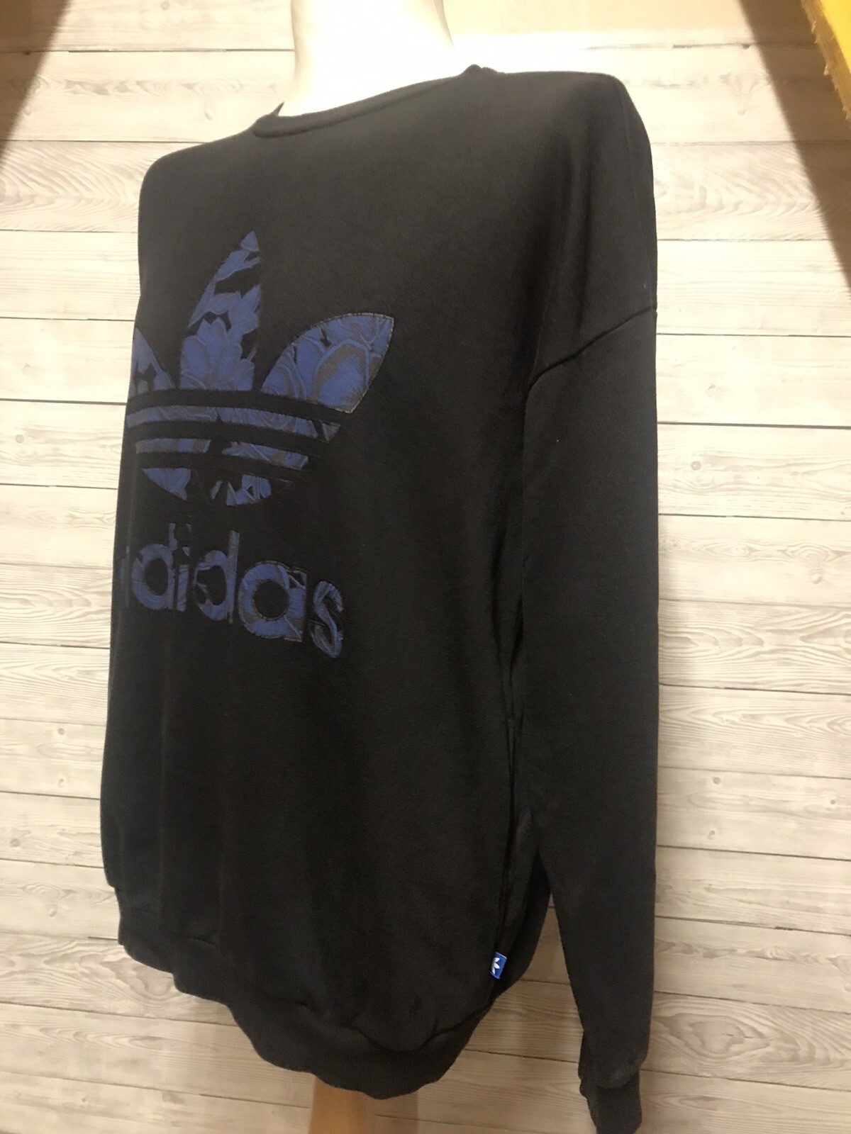 Adidas Mens Black Paisley Pattern Pocket Jumper Sweat… - Gem