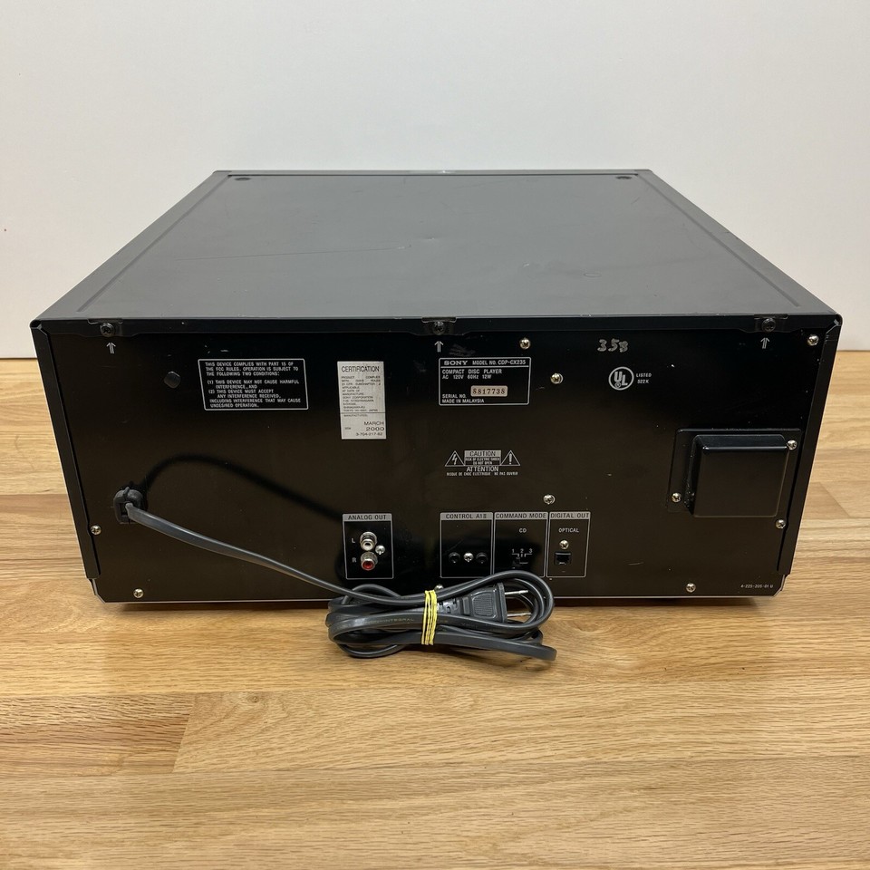 Sony CDP-CX235 Compact Disc Player Mega Storage 200 CD Changer WORKS ...